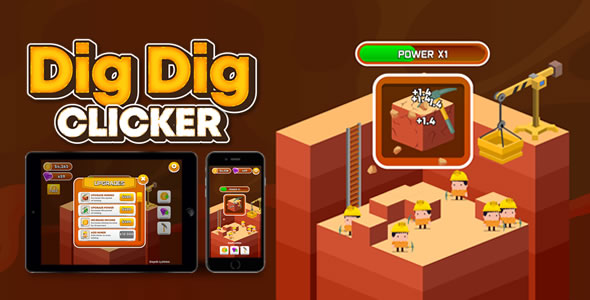 Dig Dig Clicker Game: Free Online Idle Clicker Mining Video Game for Kids