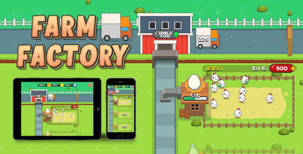 Farm Factory Game: Free Online Farming Simulation Idle Clicker Video Game for Kids